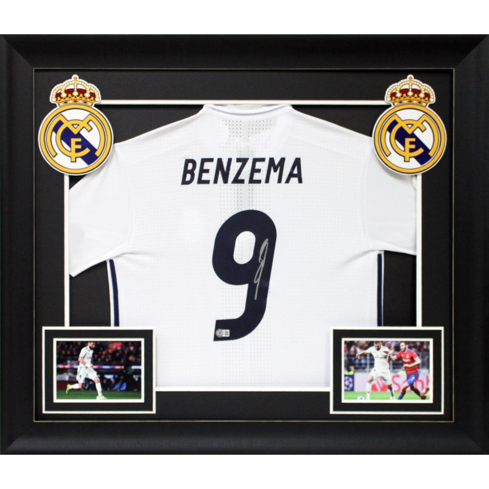 Karim Benzema Signed Custom Framed Jersey Display (Beckett) | Pristine ...