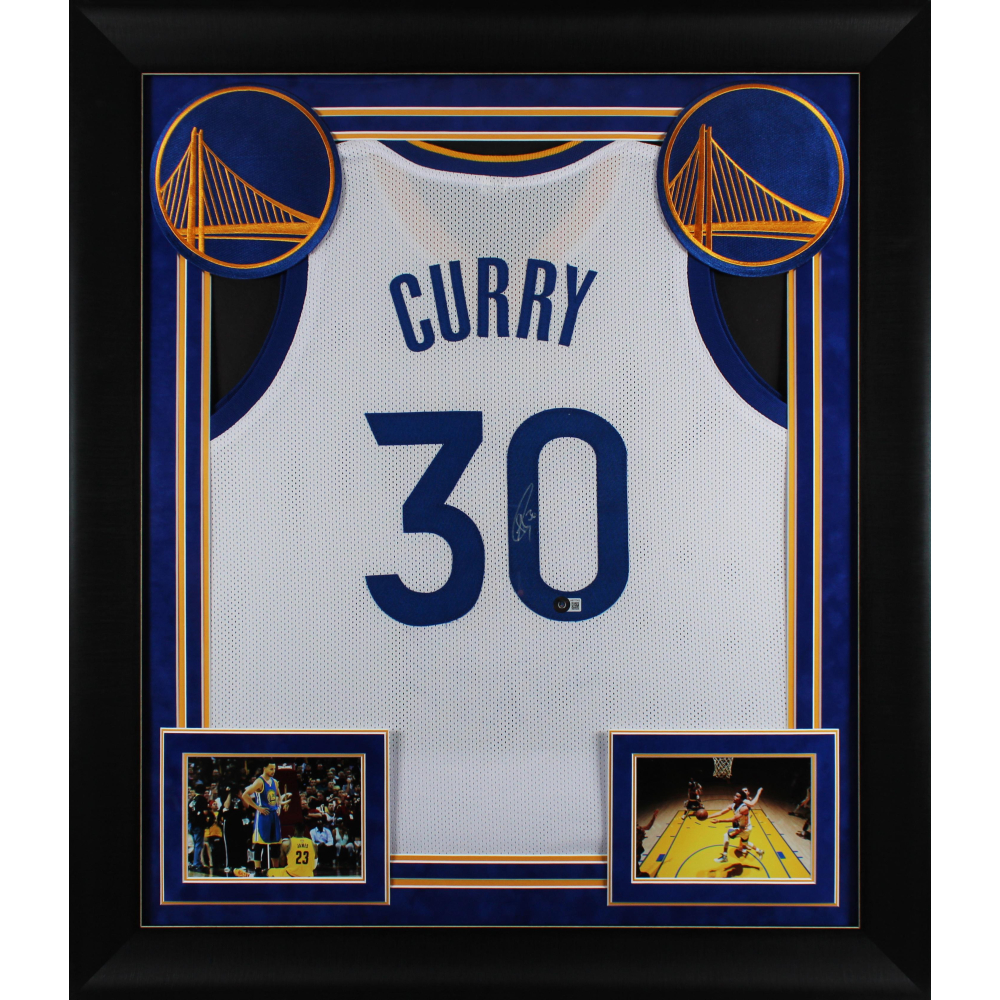Stephen Curry Signed Custom Framed Jersey Display (Beckett) | Pristine ...