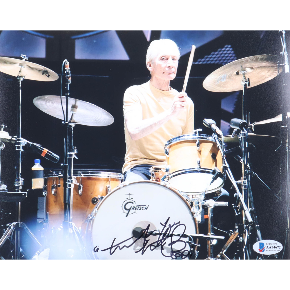Charlie Watts Signed 8x10 Photo (Beckett) | Pristine Auction