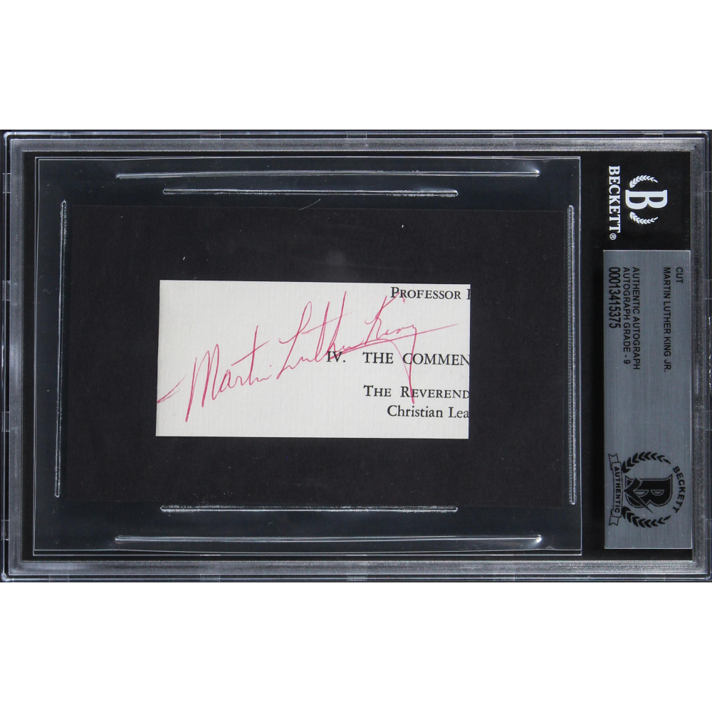 Martin Luther King Jr. Signed 1.5x3.15 Cut (BGS) | Pristine Auction