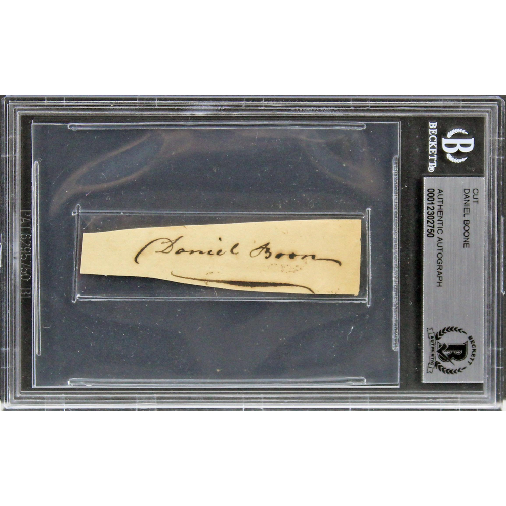 Daniel Boone Signed Cut (BGS) | Pristine Auction