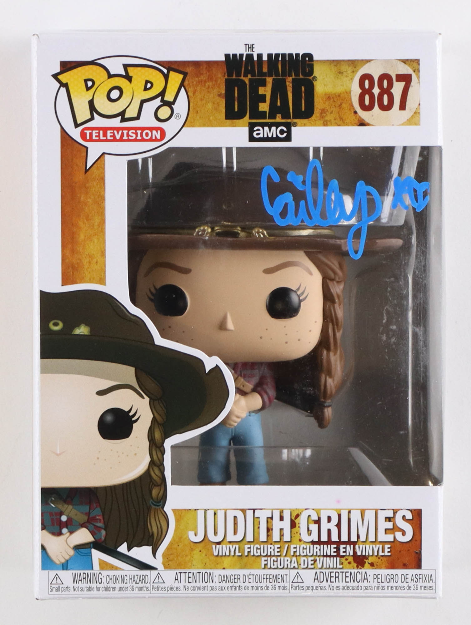Cailey Fleming Signed "The Walking Dead" #887 Judith Grimes Funko Pop ...