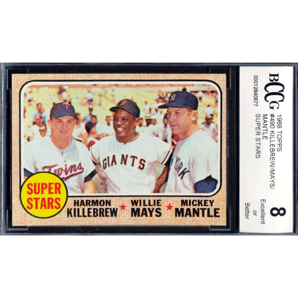 Mickey Mantle / Harmon Killebrew / Willie Mays 1968 Topps Super Stars ...