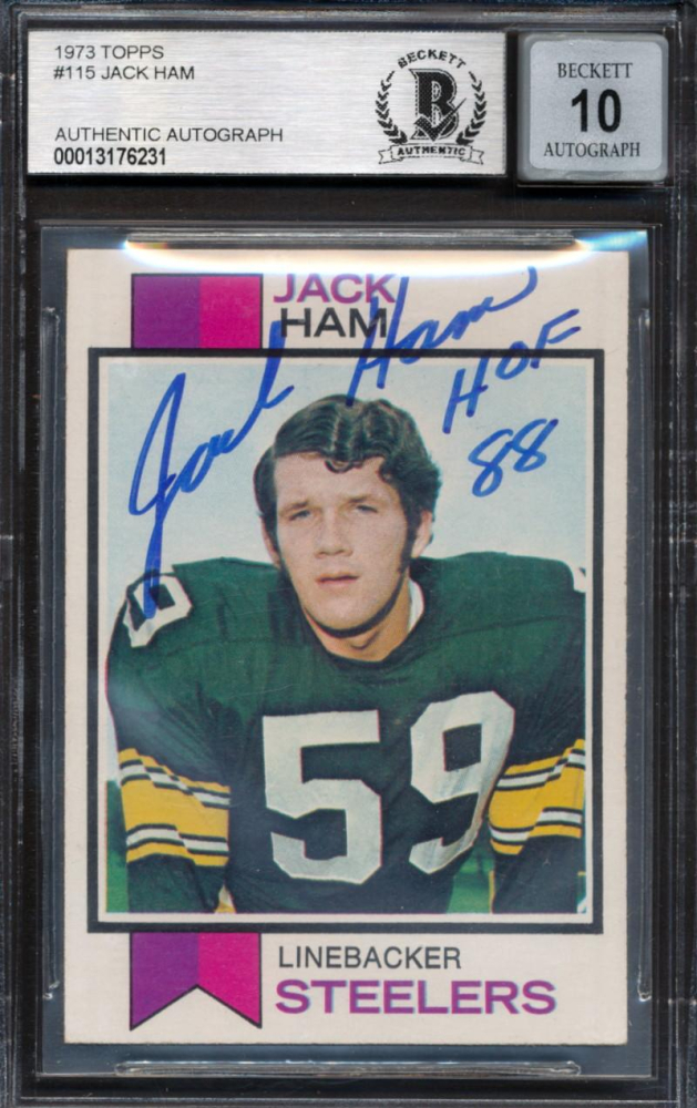 Jack Ham Signed 1973 Topps #115 RC (BGS) | Pristine Auction