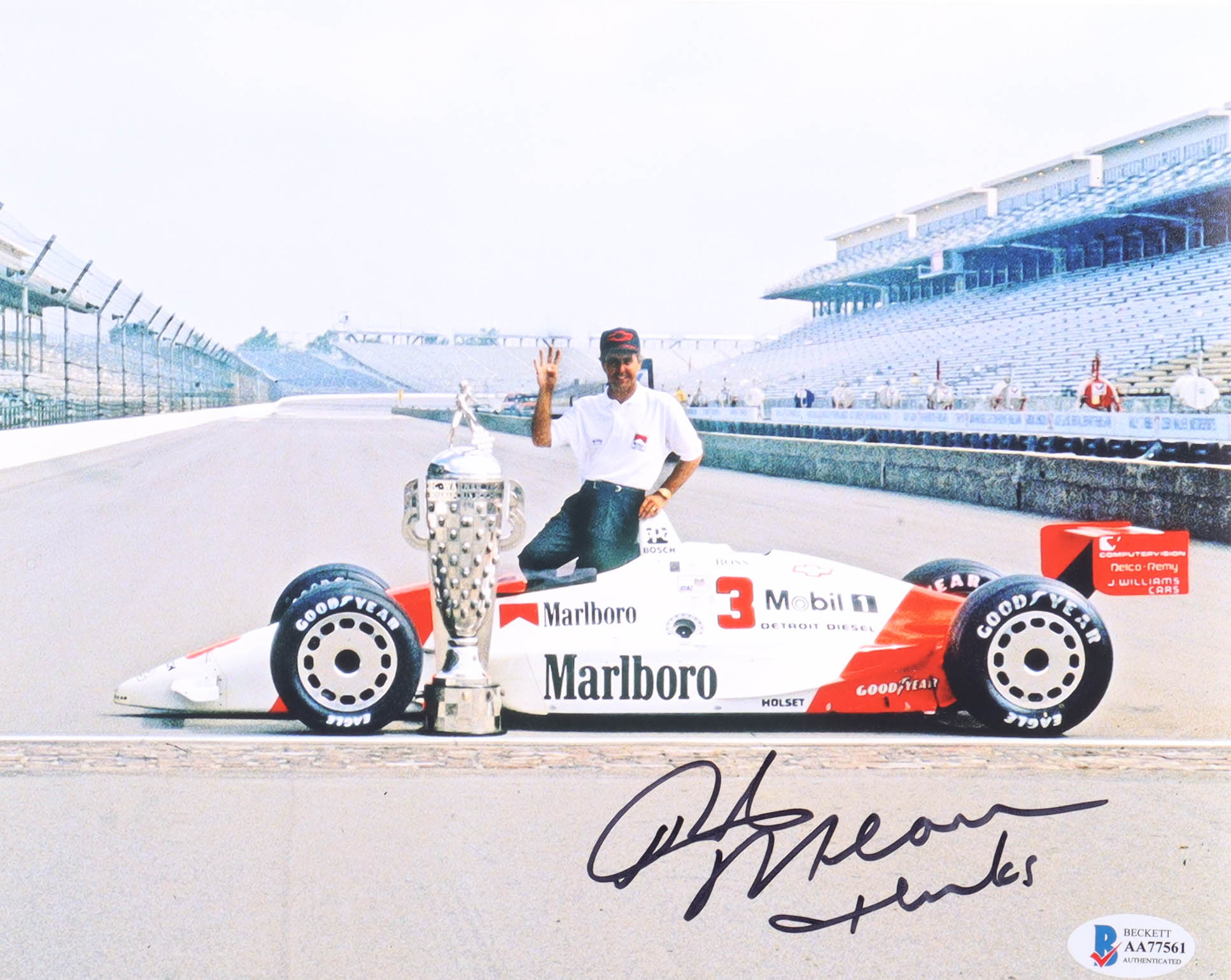 Rick Mears Signed 8x10 Photo Inscribed "Thanks" (Beckett) | Pristine ...