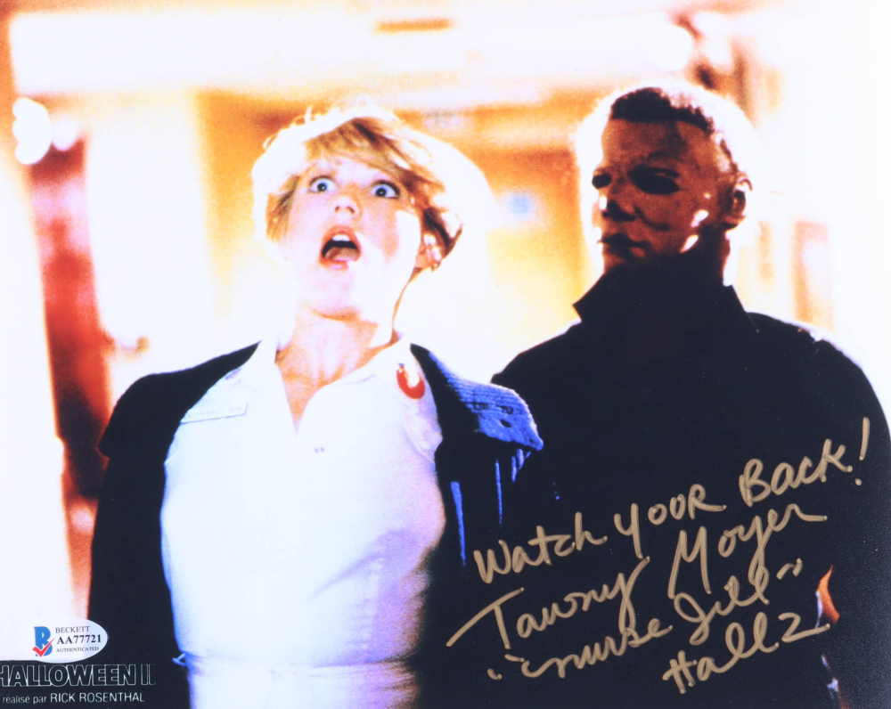 Tawny Moyer Signed "Halloween II" 8x10 Photo Inscribed "Watch Your Back ...