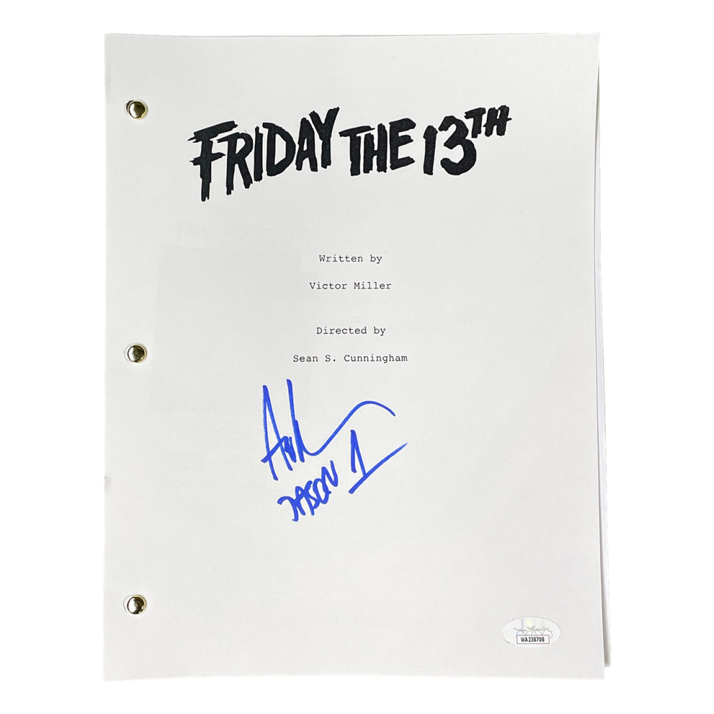 Ari Lehman Signed "Friday the 13th" Movie Script Inscribed "Jason 1 ...