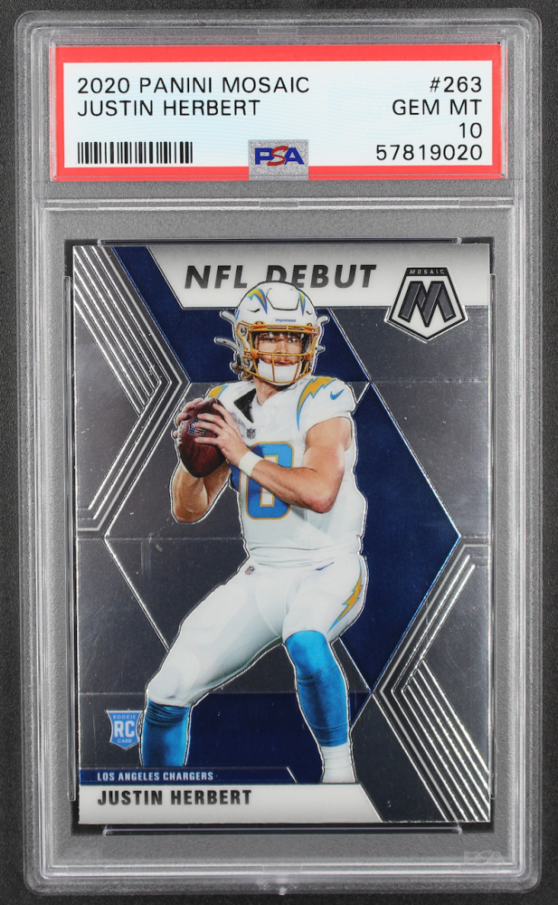 Justin Herbert 2020 Panini Mosaic #263 DEB RC (PSA 10) | Pristine Auction