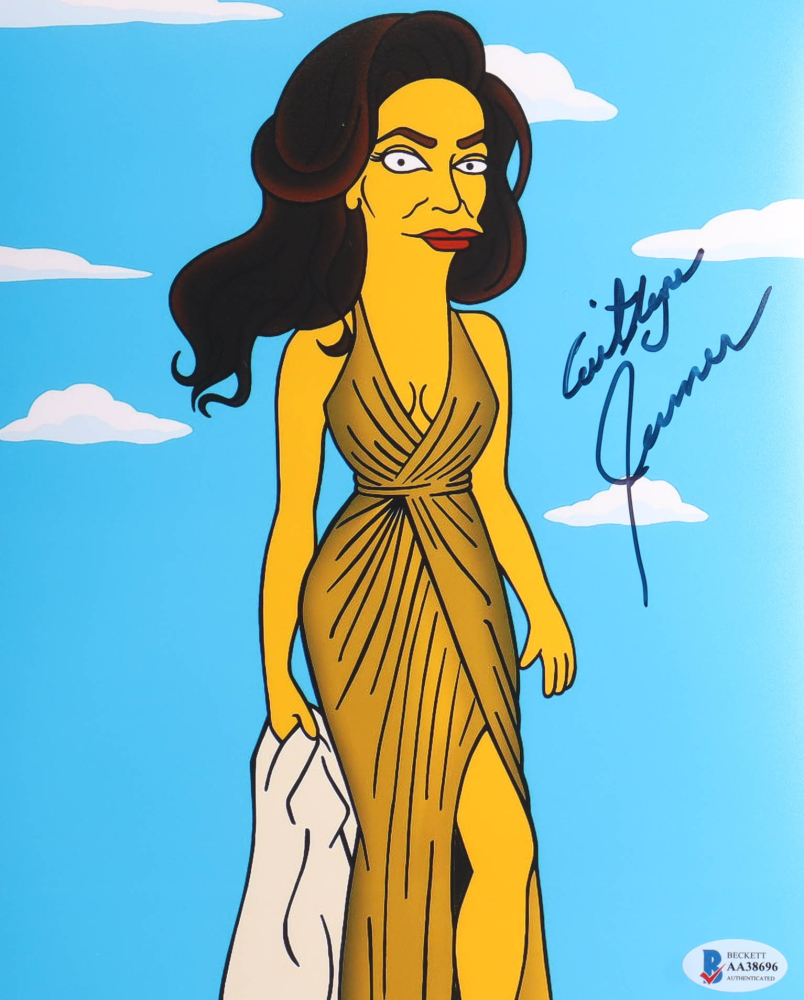 Caitlyn Jenner Signed "The Simpsons" 8x10 Photo (Beckett) | Pristine Auction