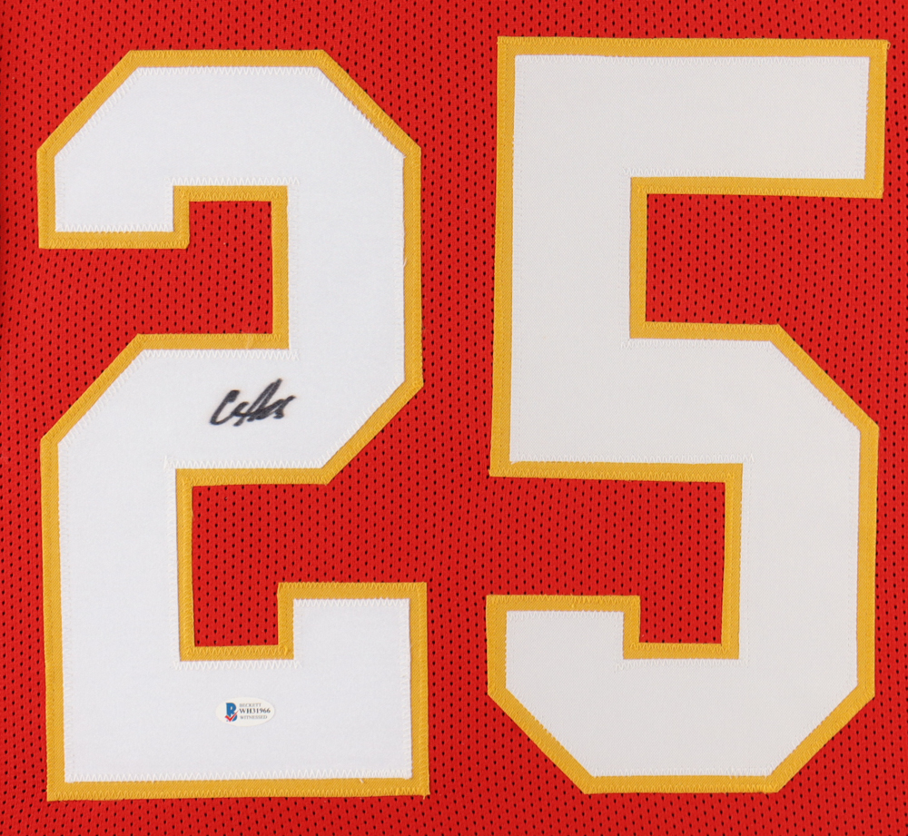 Clyde Edwards-Helaire Signed 35x43 Custom Framed Jersey Display ...