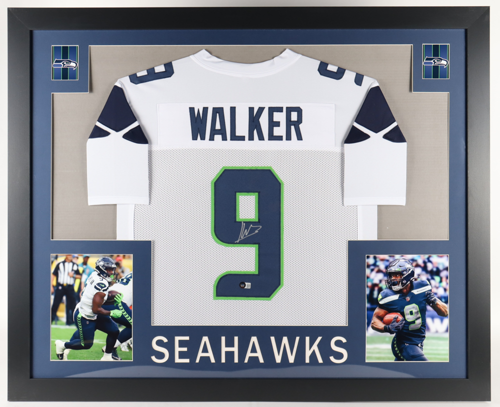 Kenneth Walker III Signed 35x43 Custom Framed Jersey Display (Beckett ...