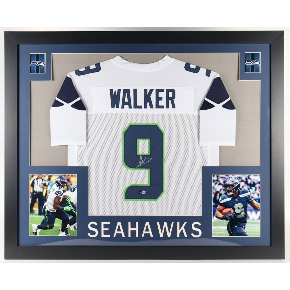 Kenneth Walker III Signed 35x43 Custom Framed Jersey Display (Beckett ...