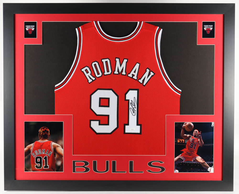 Dennis Rodman Signed Custom Framed Jersey Display (JSA) | Pristine Auction