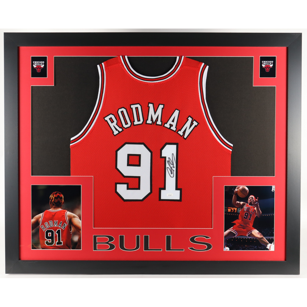 Dennis Rodman Signed Custom Framed Jersey Display (JSA) | Pristine Auction