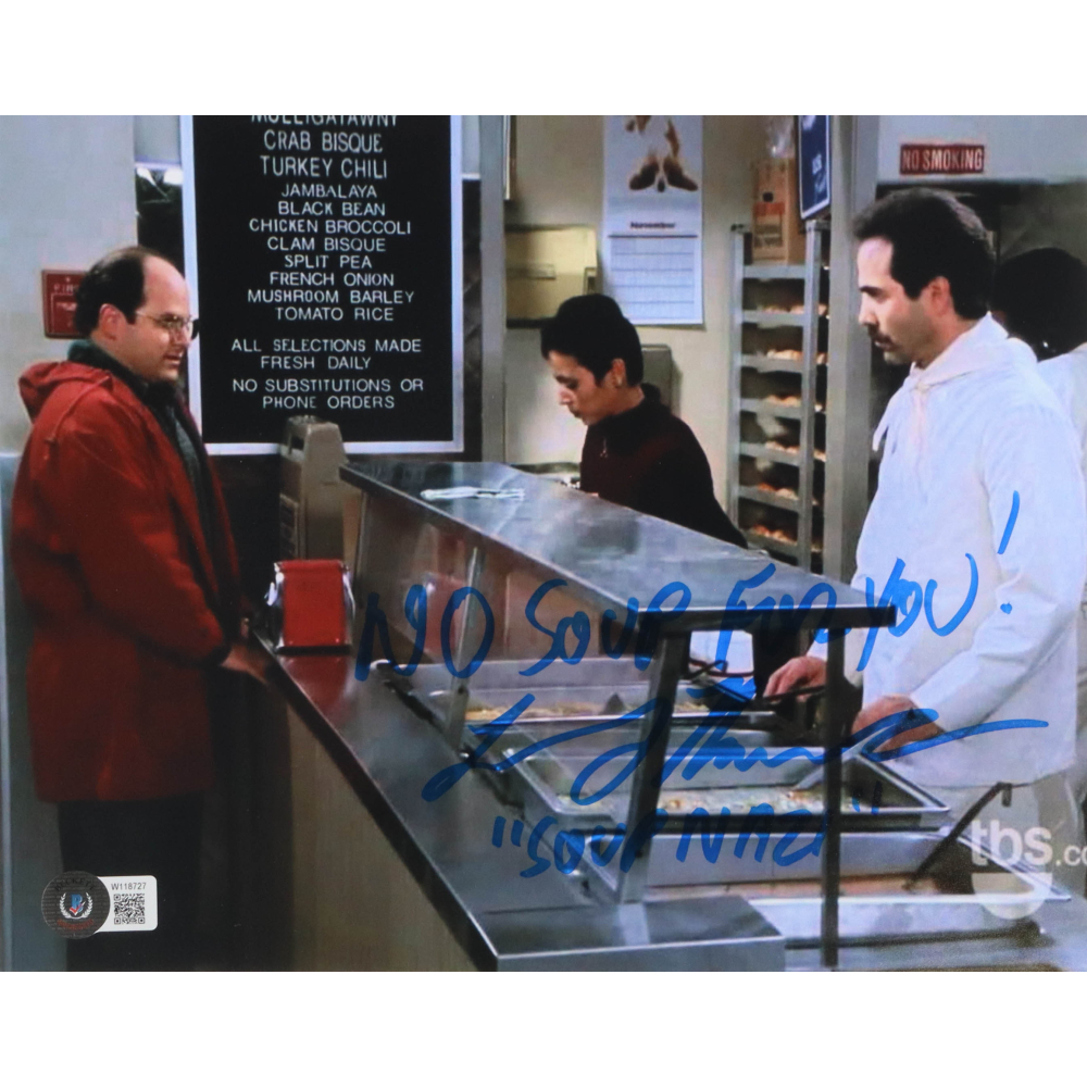 Larry Thomas Signed "Seinfeld" 8x10 Photo Inscribed "No Soup For You ...