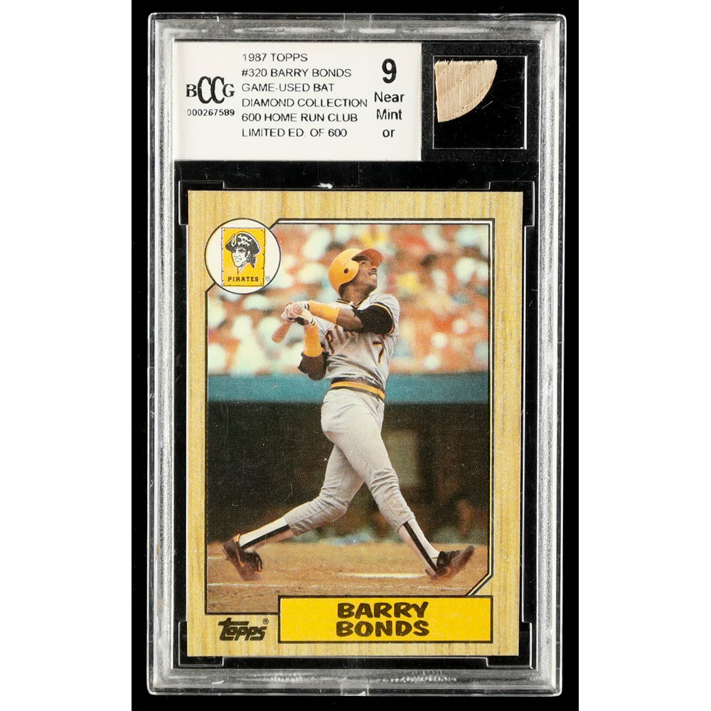 Barry Bonds 1987 Topps #320 Rc With Le Diamond Collection 600 Home Run