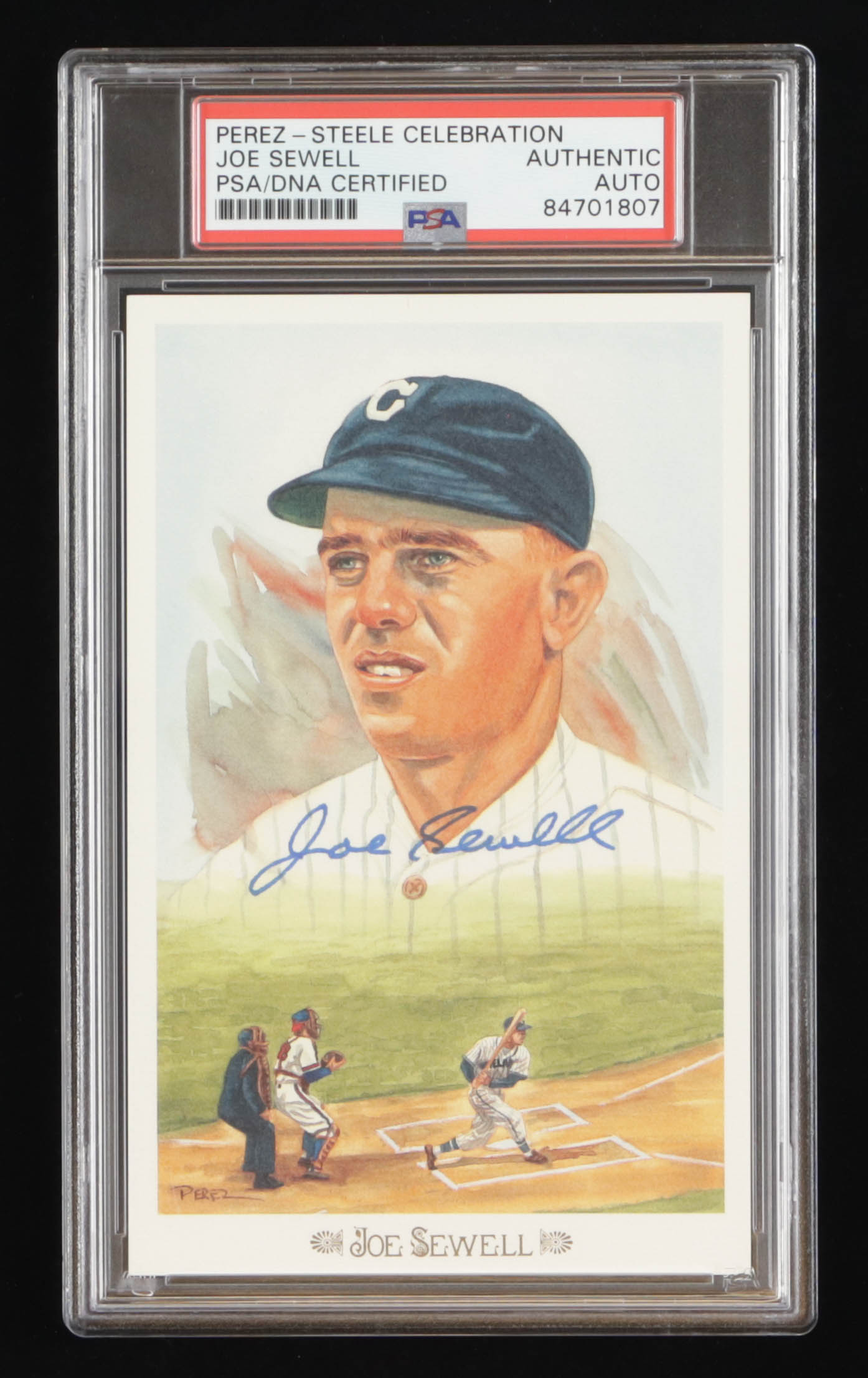 Joe Sewell Signed LE 1989 Perez-Steele Hall of Fame Postcard #36 (PSA ...