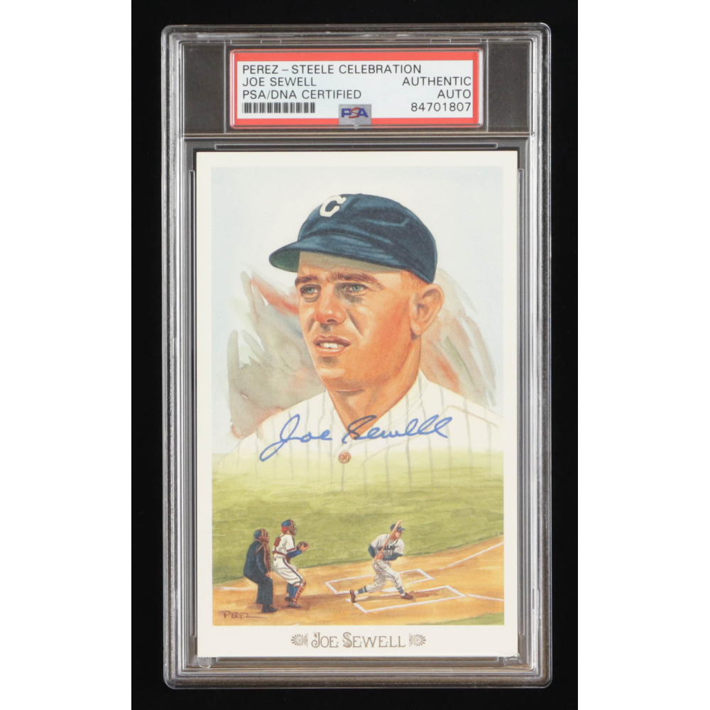 Joe Sewell Signed LE 1989 Perez-Steele Hall of Fame Postcard #36 (PSA ...