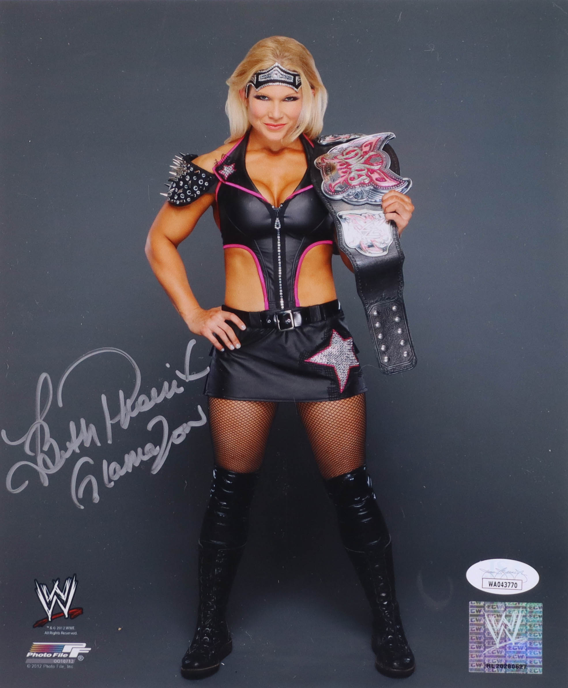 Beth Phoenix Signed WWE 8x10 Photo Inscribed "Glamazon" (JSA) | Pristine Auction