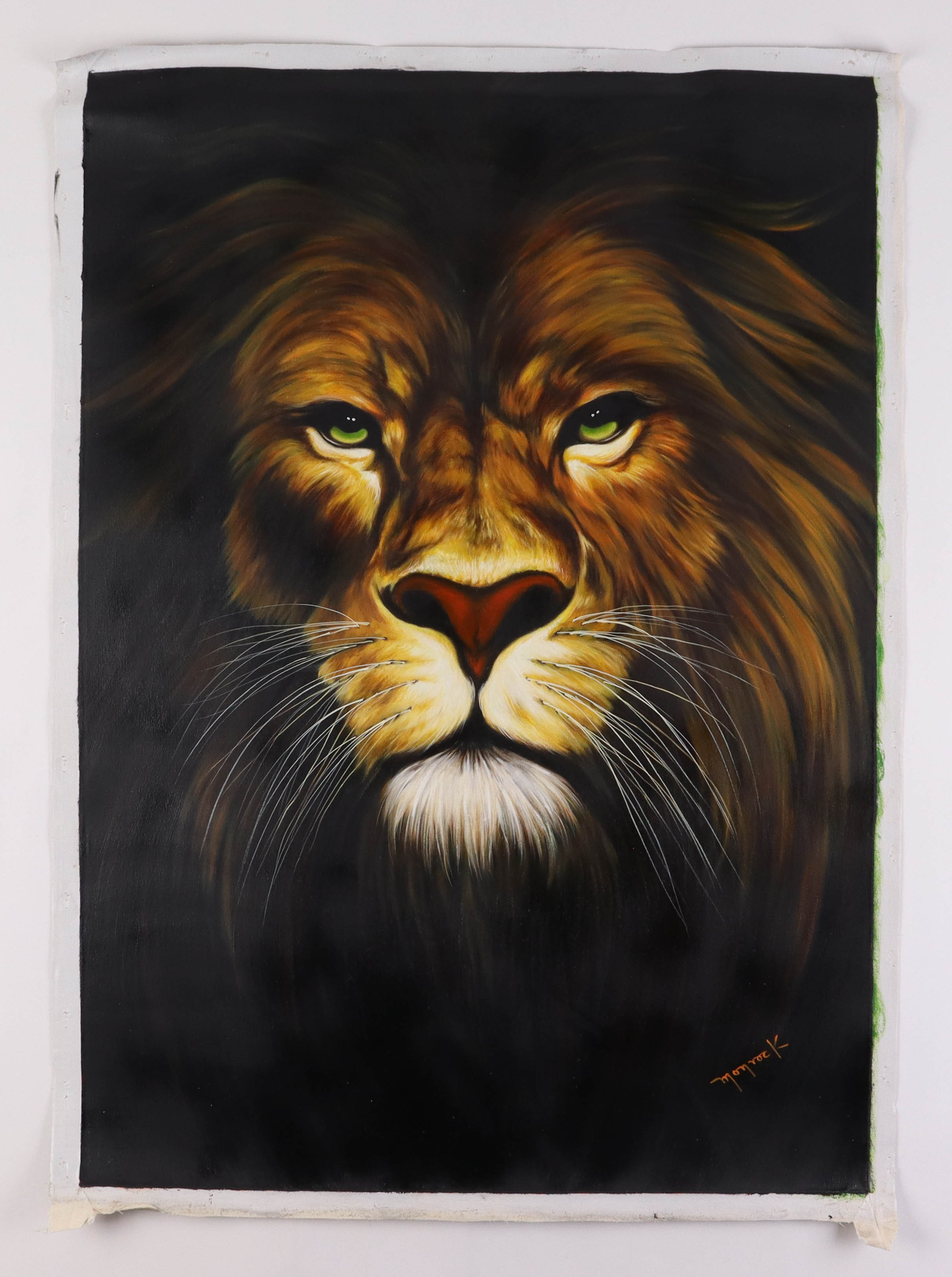 Hector Monroy Signed "Sekekema" 24x34 Oil Painting on Canvas (PA ...