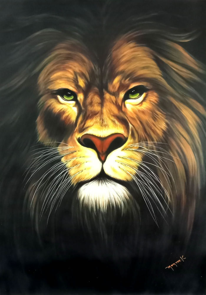 Hector Monroy Signed "Sekekema" 24x34 Oil Painting on Canvas (PA ...