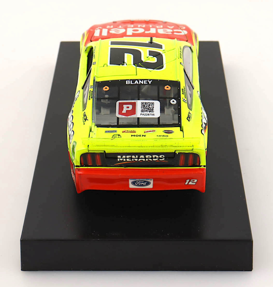 Ryan Blaney Signed 2021 NASCAR #12 Menards - Michigan Win - 1:24 ...