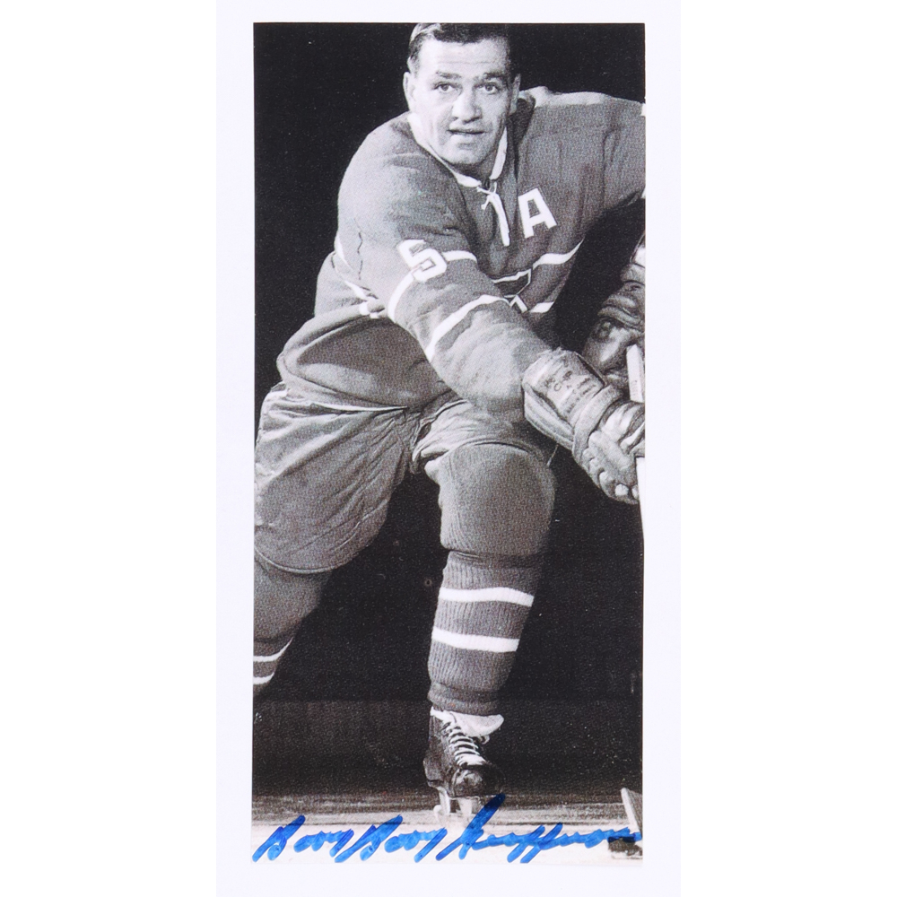 Bernie Geoffrion Signed Canadiens 4x9 Photo (PSA) | Pristine Auction