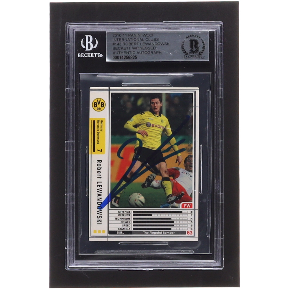 Robert Lewandowski Signed Japanese 2010-11 Panini WCCF International Clubs #143 (BGS) | Pristine ...