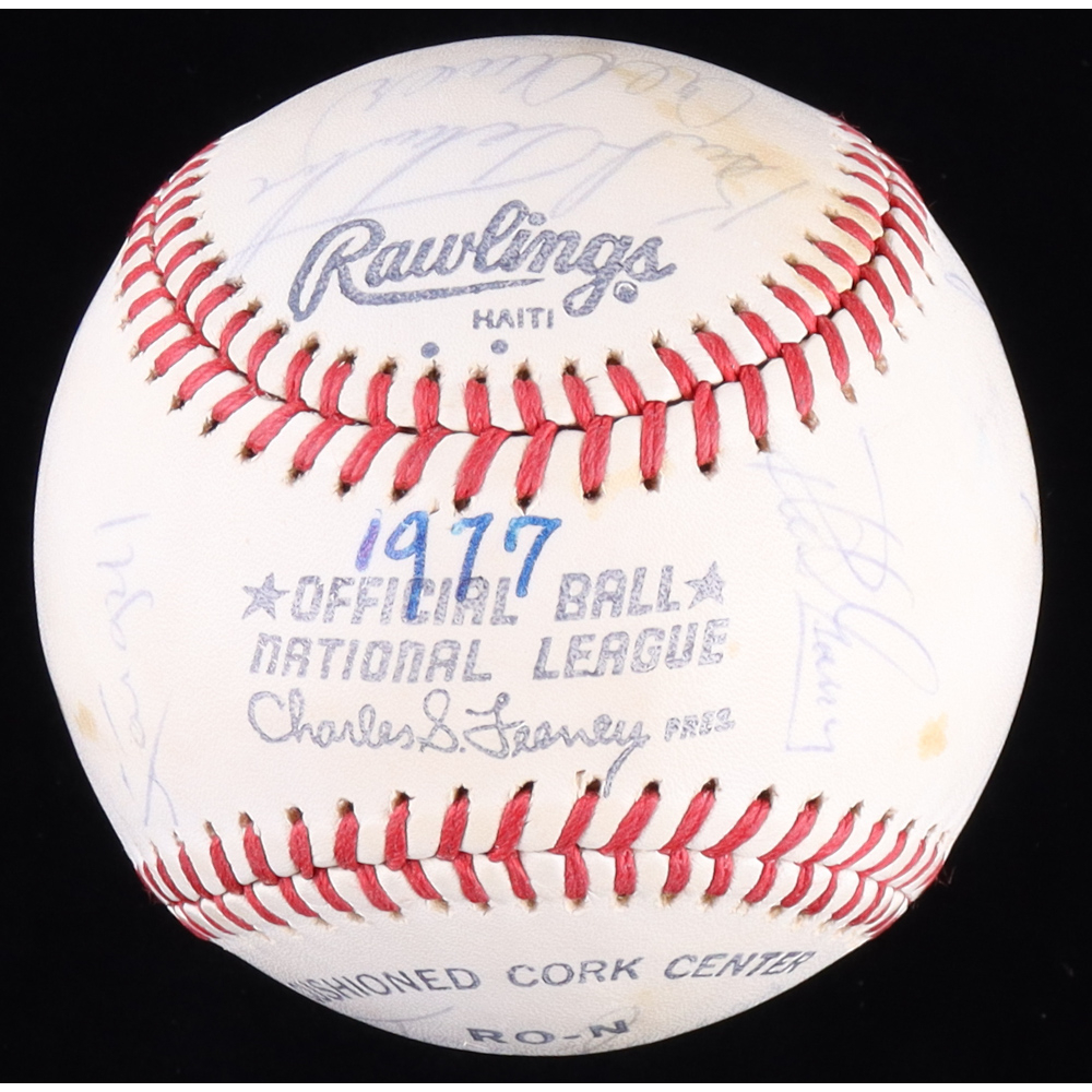 ONL Baseball Team-Signed by (17) 1977 Pittsburgh Pirates with Willie ...