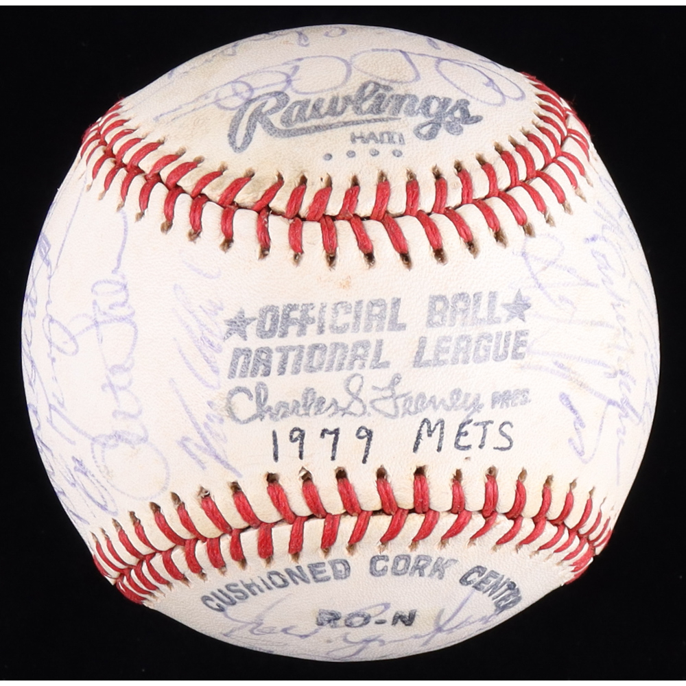 ONL Baseball Team-Signed by (27) of the 1979 New York Mets with Joe Torre, Chuck Cottier, Kelvin ...