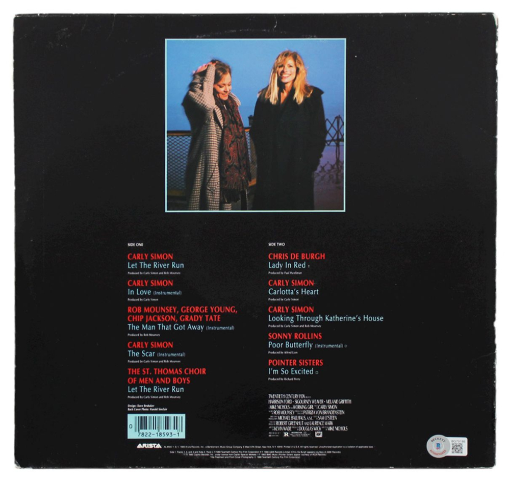 Sigourney Weaver Signed "Working Girl" Soundtrack Album Cover (Beckett ...