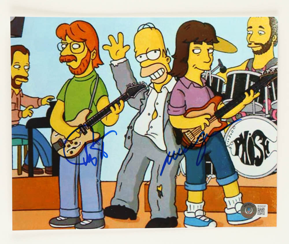 Mike Gordon & Trey Anastasio Signed "The Simpsons" 8x10 Photo (Beckett ...