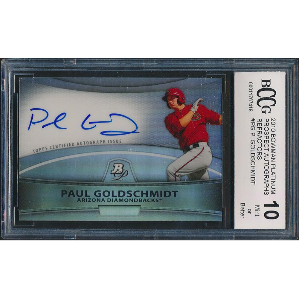 Paul Goldschmidt 2010 Bowman Platinum Prospect Autographs Refractors