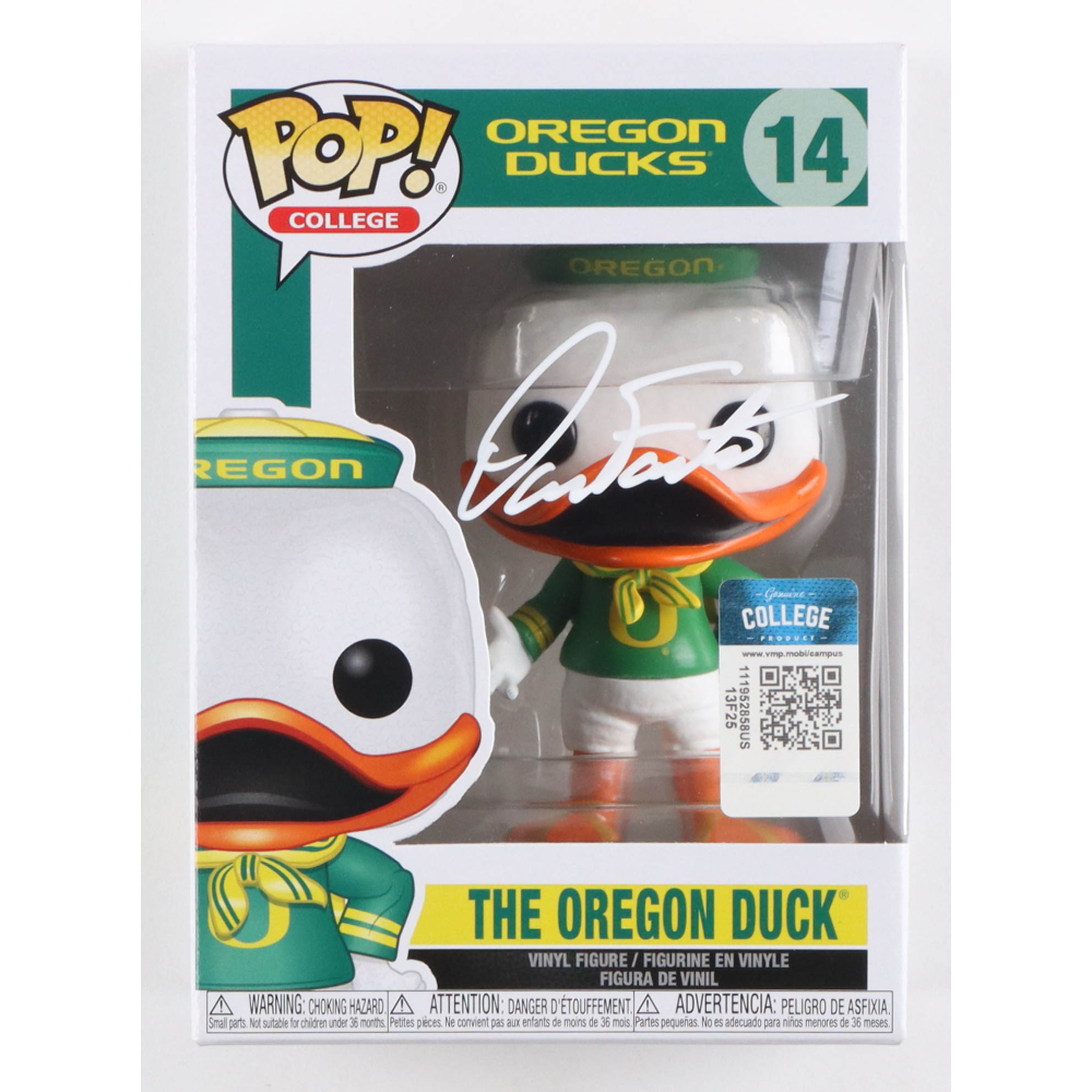 Dan Fouts Signed Oregon Ducks #14 The Oregon Duck Funko Pop! Vinyl ...