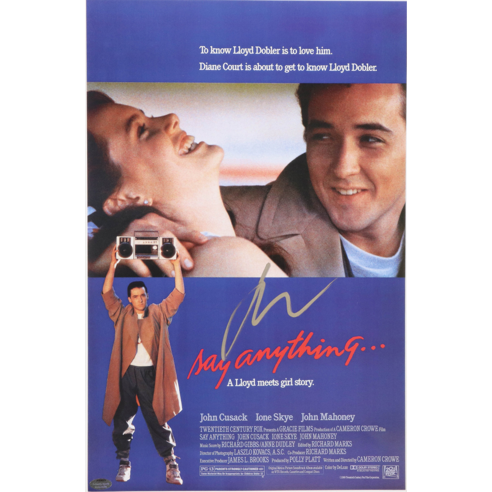 John Cusack Signed "Say Anything..." 11x17 Movie Poster (Schwartz ...