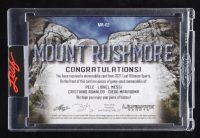 Pele / Lionel Messi / Cristiano Ronaldo / Diego Maradona 2021 Leaf Ultimate Sport Mount Rushmore ...