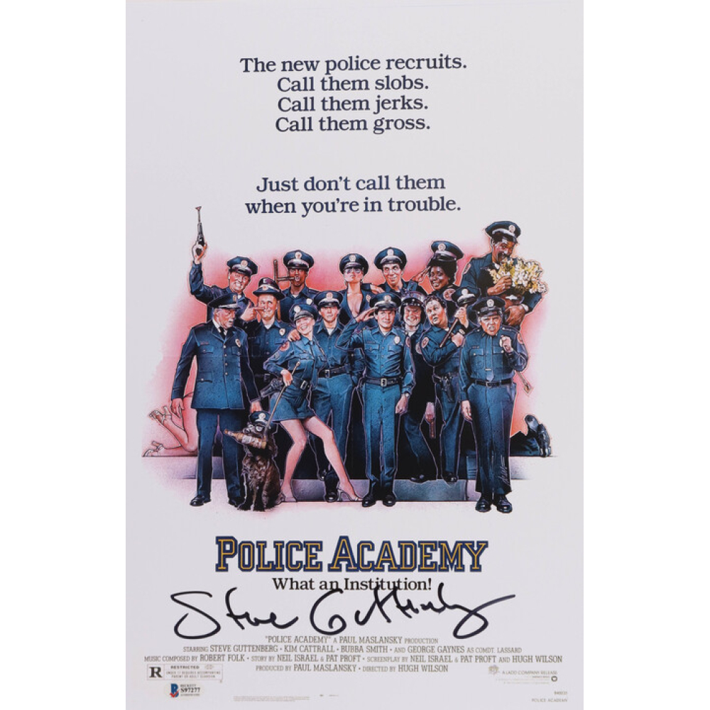 Steve Guttenberg Signed "Police Academy" 11x17 Photo (Beckett ...
