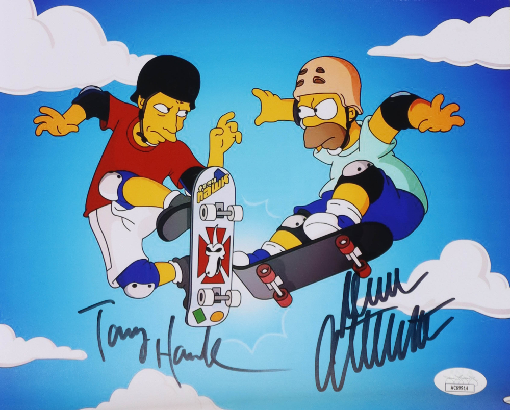 Tony Hawk & Dan Castellaneta Signed "The Simpsons" 8x10 Photo (JSA ...