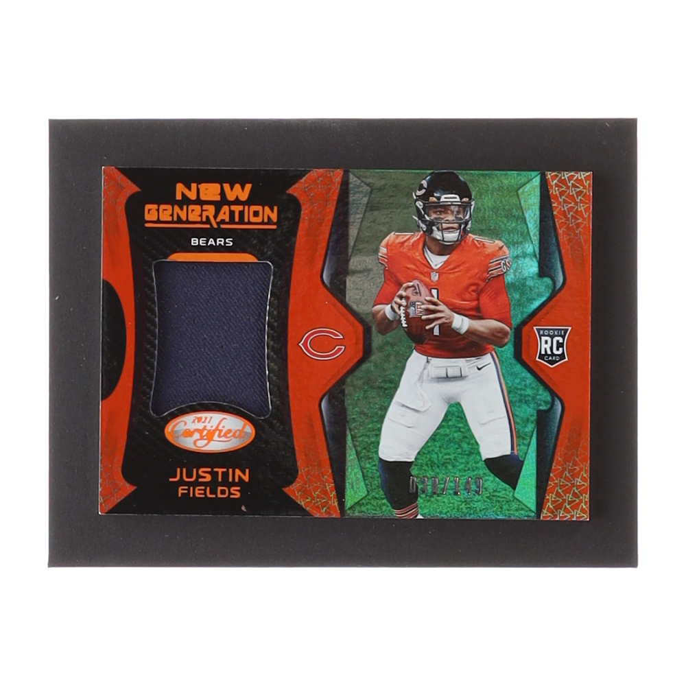 Justin Fields 2021 Certified New Generation Jerseys Mirror Orange #4 RC ...