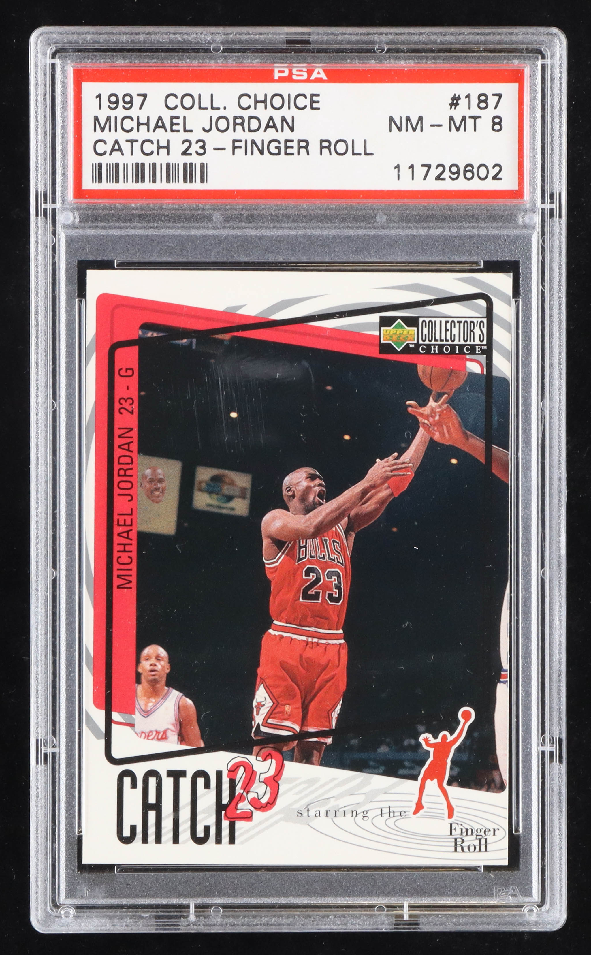 Michael Jordan 1997-98 Collector's Choice #187 / Catch 23 Finger Roll ...