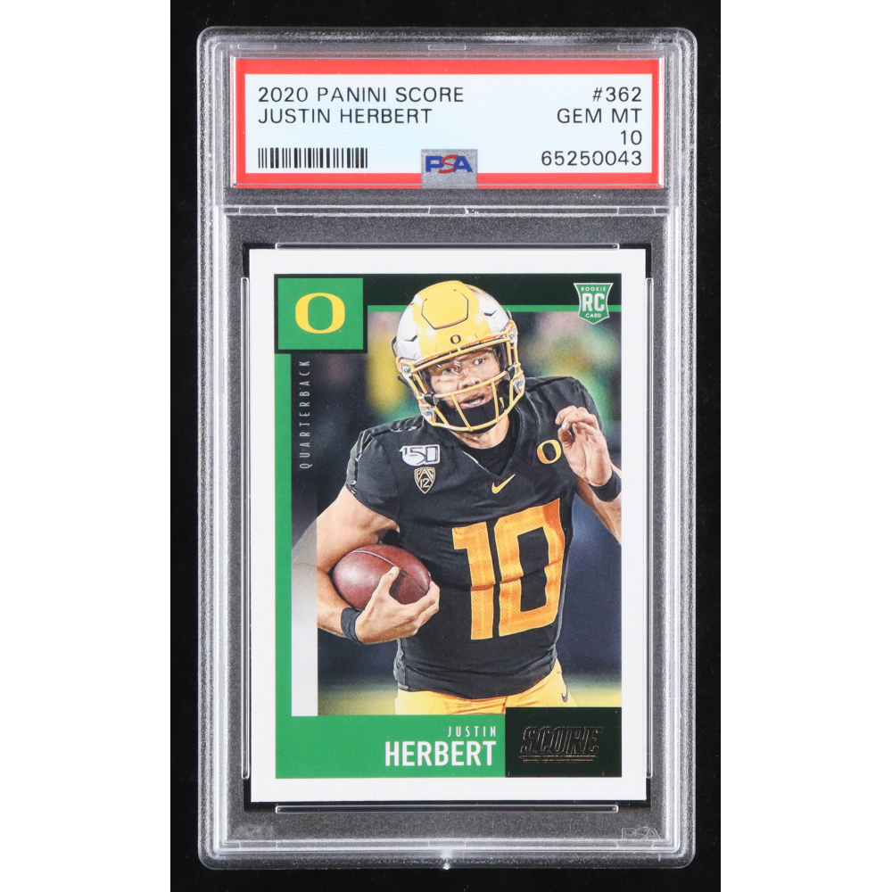 Justin Herbert 2020 Score #362 RC (PSA 10) | Pristine Auction