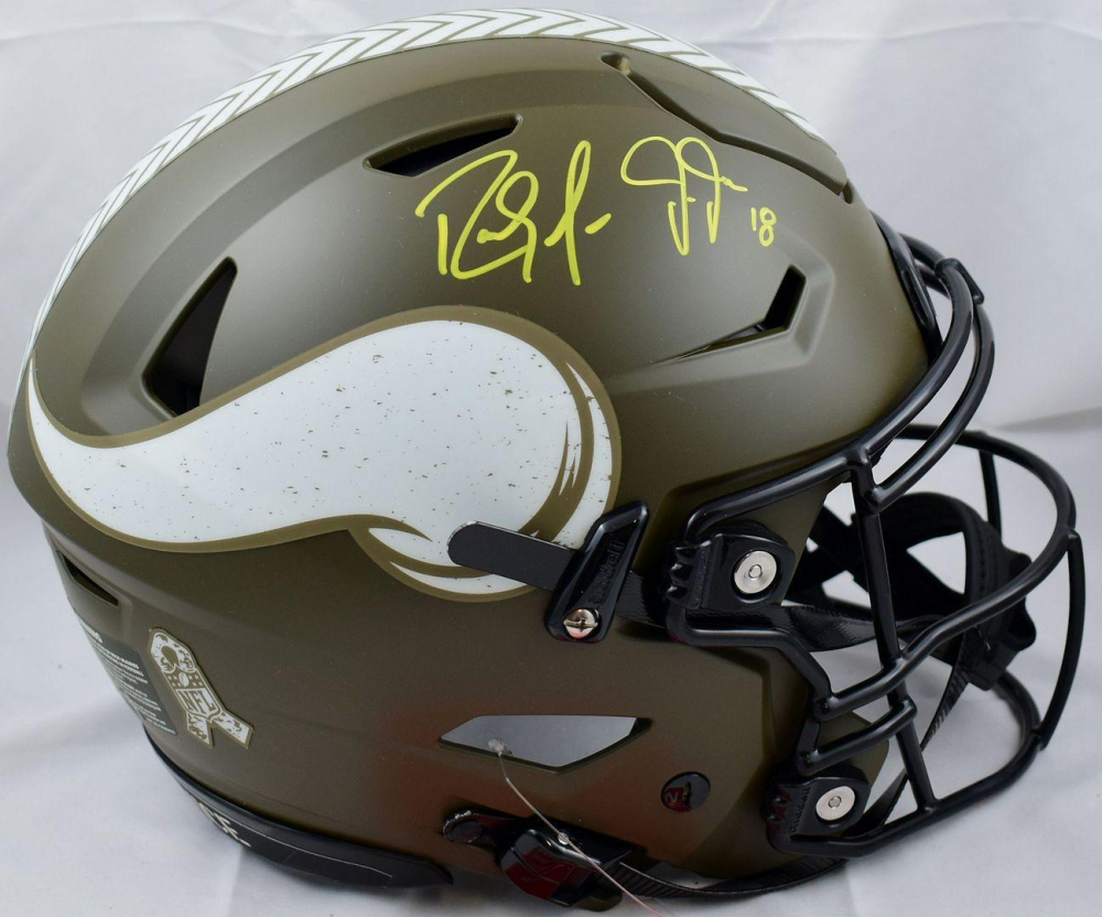 Randy Moss & Justin Jefferson Signed Vikings Full-Size Authentic On ...