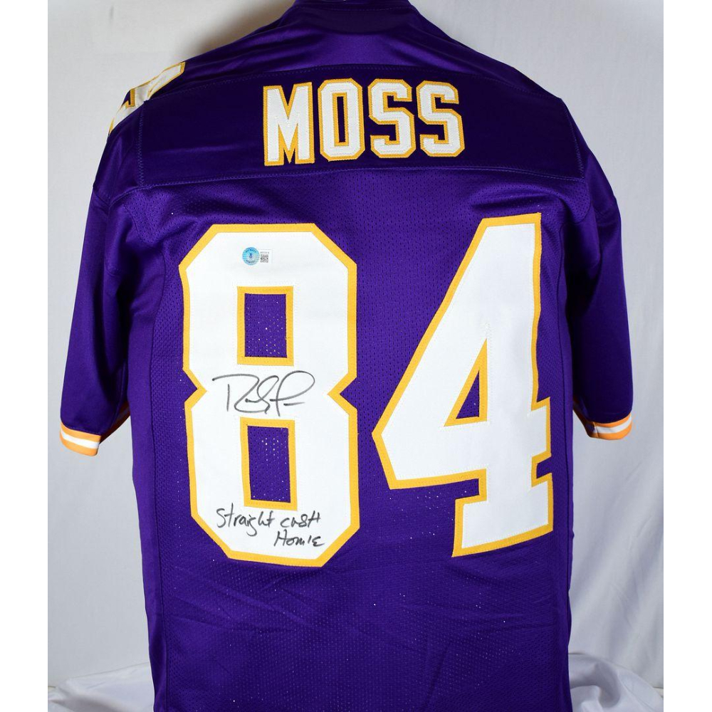 Randy Moss Signed Jersey inscribed "Straight Cash Homie" (Beckett ...