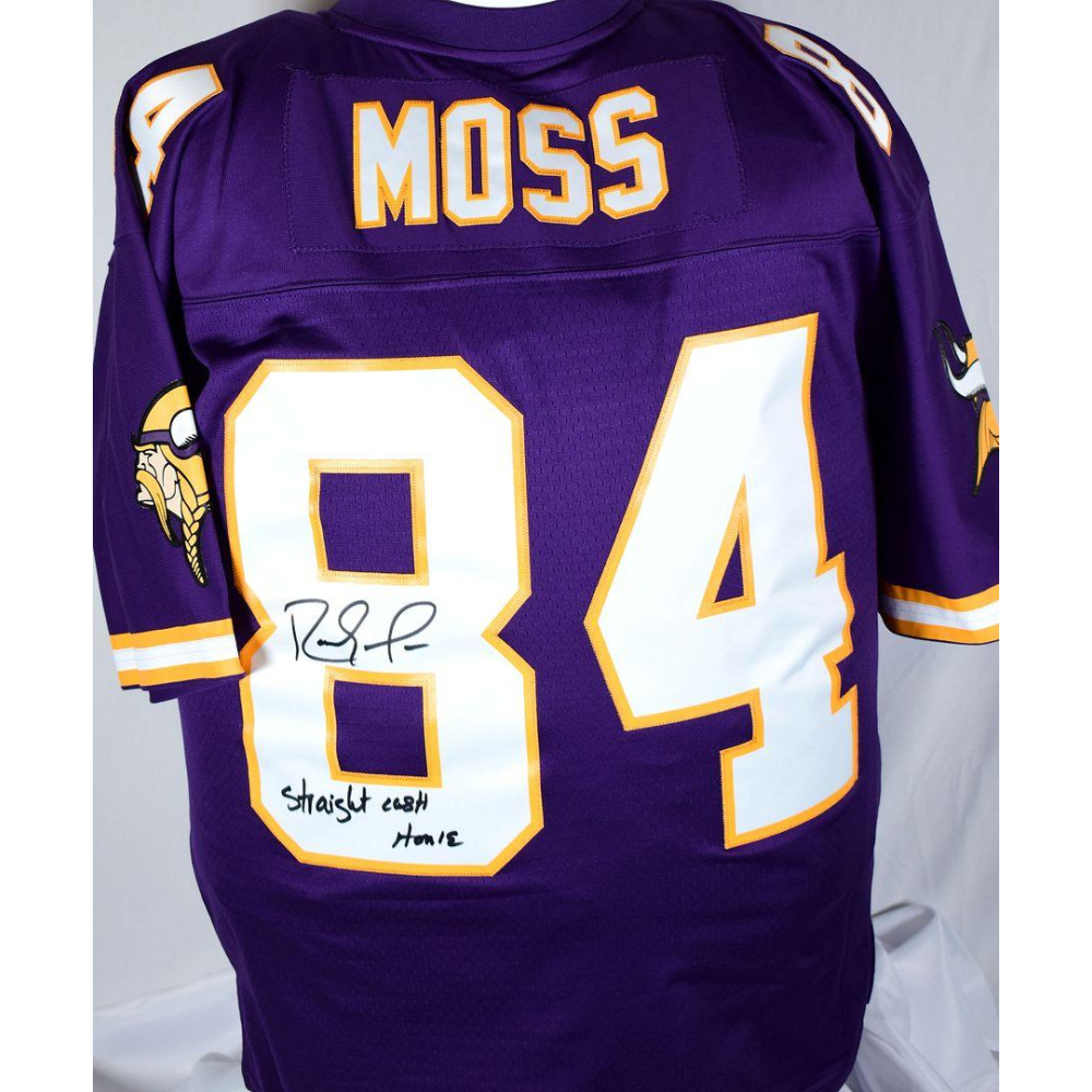 Randy Moss Signed Authentic Mitchell & Ness Vikings Jersey Inscribed ...