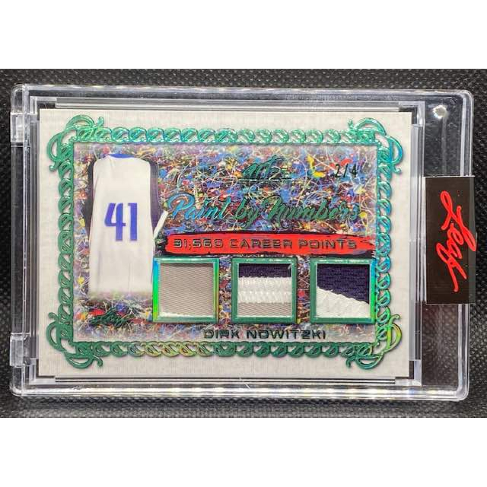 Dirk Nowitzki 2021 Leaf Art of Sport Paint by Numbers Memorabilia Green ...