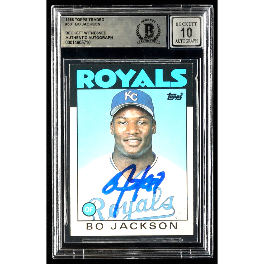 Bo Jackson Signed 1986 Topps Traded #50T XRC (BGS) | Pristine Auction