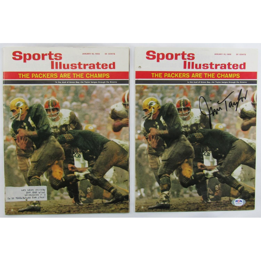 Jim Taylor Signed 1966 Sports Illustrated Magazine Cover with Full ...