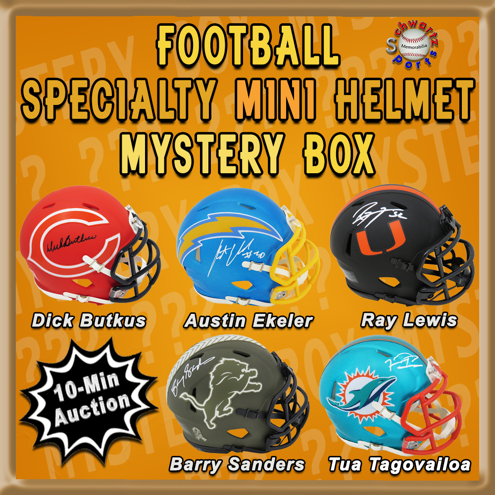 Schwartz Sports 10-Minute Auction SPECIALTY Football Mini Helmet Signed ...