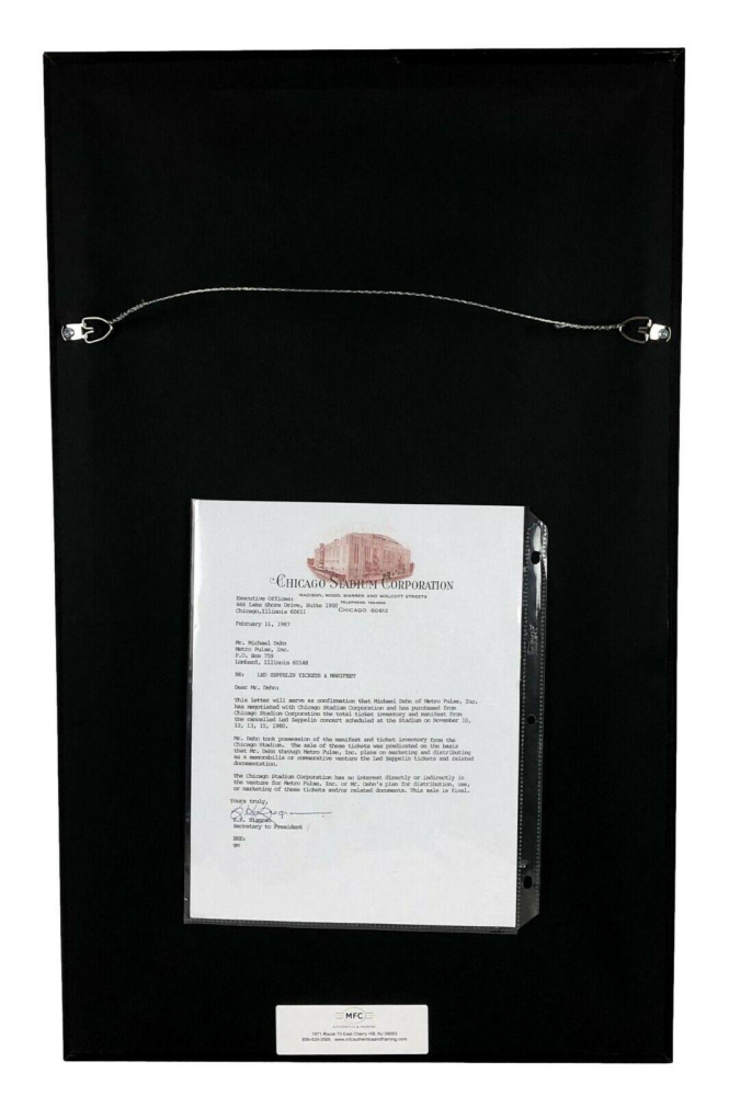 "Led Zeppelin" Custom Framed Poster Display with Original 1980 Concert ...