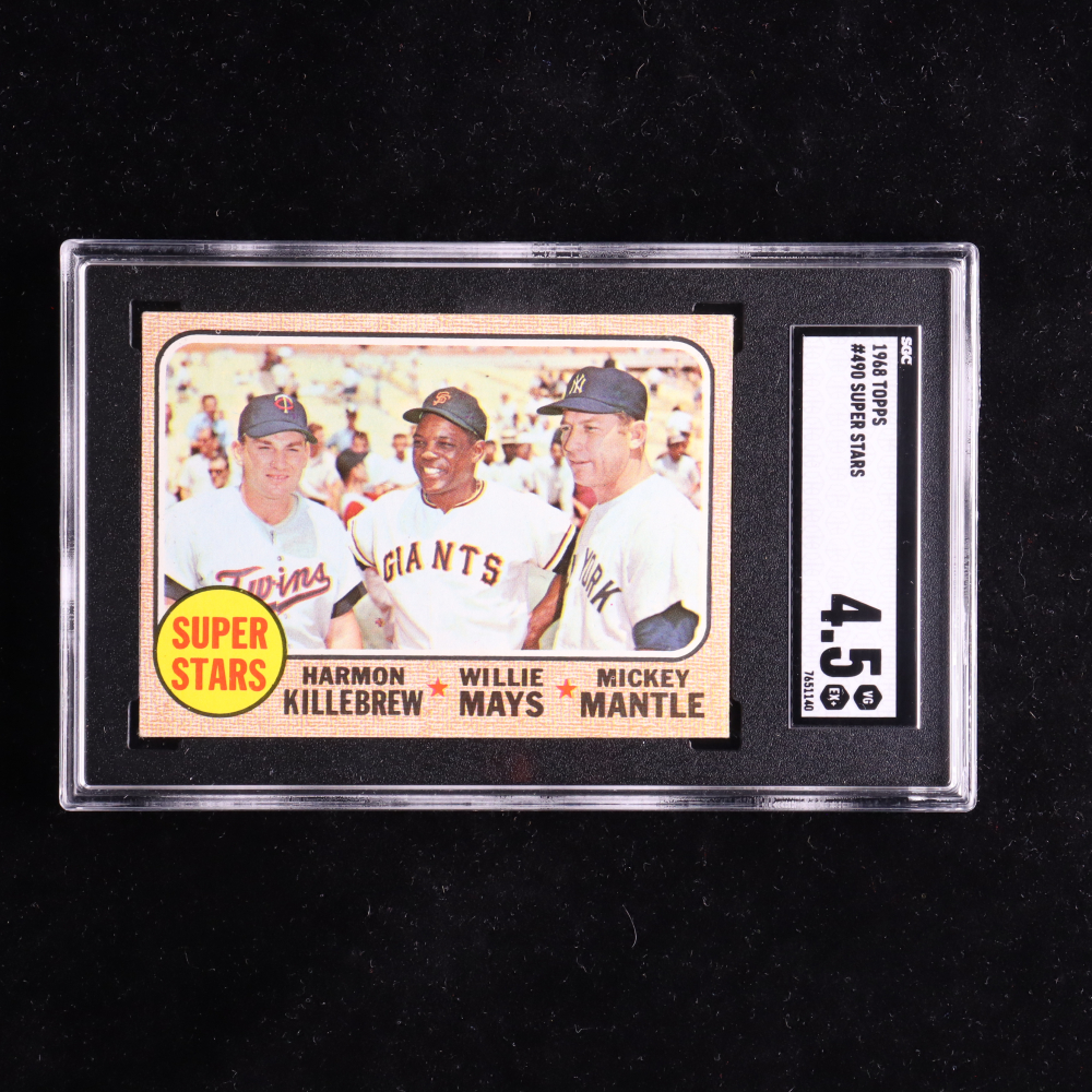 Harmon Killebrew / Willie Mays / Mickey Mantle 1968 Topps Super Stars ...